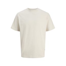 Rundhalsshirt JACK & JONES "JJEORGANIC RELAXED TEE SS O-NECK NOOS", Jungen, Gr. L, moonbeam, Jersey, Obermaterial: 100% Baumwolle, unifarben, relaxed fit normal, Rundhals, Shirts Rundhalsshirt, Baumwolle, relaxed fit