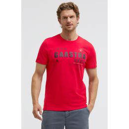Rundhalsshirt Gaastra, Jungen, Gr. L, rot (core rot), Single Jersey, Material: 100% Baumwolle, bedruckt, regular fit normal, Rundhals, eingesetzt gerader Abschluss, Shirts Rundhalsshirt, aus Baumwolle