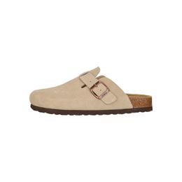 Hausschuh NOU "Corwin", Herren, Gr. 40, braun, Rindsleder, Schuhe Hausschuh, mit verstellbarer Schnalle