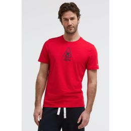 Rundhalsshirt Gaastra, Jungen, Gr. L, core rot, Web, Material: 97% Baumwolle, 3% Elasthan, bedruckt, regular fit normal, Rundhals, eingesetzt gerader Abschluss, Shirts Rundhalsshirt, mit Kontrastn&auml;hten