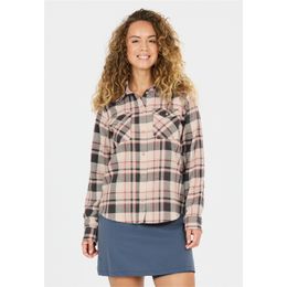 Langarmbluse WHISTLER "Bargo", Damen, Gr. 46, rosa, 60% Baumwolle, 40% Polyester, kariert, normal, ohne Ausschnitt, Blusen, in atmungsaktiver Qualit&auml;t