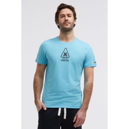 Rundhalsshirt Gaastra, Jungen, Gr. L, aquarius, Web, Material: 97% Baumwolle, 3% Elasthan, bedruckt, regular fit normal, Rundhals, eingesetzt gerader Abschluss, Shirts Rundhalsshirt, mit Kontrastn&auml;hten