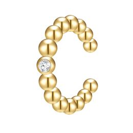 Lulu & Jane Ohrklemme LULU & JANE "Set: LJ421", gelbgold, wei&szlig;, Ohrringe, Damen, 13,5,mit Diamanten, Diamanten, Sterling Silber