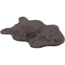 Fellteppich "Tender", grau, B:70cm H:26mm L:110cm, Kunstfaser, SCH&Ouml;NER WOHNEN-KOLLEKTION, Teppiche, Fellteppich, weich durch Microfaser, Kaninchenfell Haptik, Kunstfell, waschbar