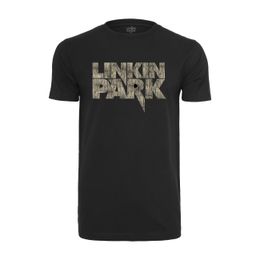 Kurzarmshirt Merchcode "Merchcode Herren Linkin Park Distressed Logo Tee", Jungen, Gr. L, schwarz, 100% Baumwolle, unifarben, normal, Rundhals, Shirts