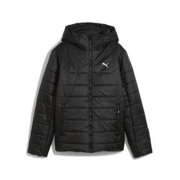 Winterjacke Puma "Essentials Wattierte Kapuzenjacke Damen", Damen, Gr. L, schwarz, Obermaterial: 100% Polyester. Futter: 100% Polyester. F&uuml;llung: 100% Polyester. Seitentasche &ndash; Unten: 100% Polyester, Jacken Winterjacke