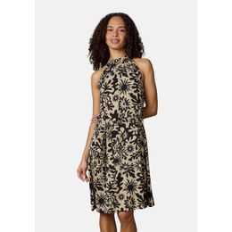 A-Linien-Kleid Ragwear "Angylee Print YOUMODO", Damen, Gr. XXL (44), Normalgr&ouml;&szlig;en, sand, Material: 100% Viskose, A-Linie knieumspielend, Neckholder, &Auml;rmel ohne &Auml;rmelschlitz, Kleider, Leichtes Sommerkleid mit Bindeg&uuml;rtel