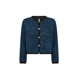 Cardigan soyaconcept "Soya Concept Cardigan SC-BESSIE", Damen, Gr. L, 96910c navy melange combi, Obermaterial: 100% Polyester, Strickjacken