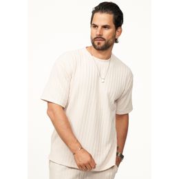 T-Shirt Carisma "Regular-Fit Kurzarm Shirt mit Crew-Neck", Jungen, Gr. L, beige, Obermaterial: 95% Polyester PES. 5% Elasthan EL., Rundhals, Shirts T-Shirt, Kurzarm Shirt mit Crew-Neck Ausschnitt im Regular-Fit