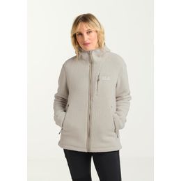 Fleecejacke Jack Wolfskin "CRADLE MOUNTAIN PILE FZ W", Damen, Gr. M (38/40), beige (palesand), Oberstoff: 100% POLYESTER. Futter: 100% POLYESTER, Jacken Fleecejacke