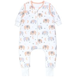 Babyschlafsack TUPTAM "Schlafsack mit F&uuml;&szlig;en Winterschlafsack mit Armen Beinen" Gr. 68, grau (elefant, mond), Schlafs&auml;cke, Baby, L: 74cm, Obermaterial: 100% Baumwolle CO., L:74cm