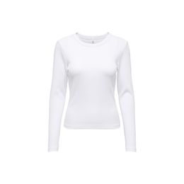 Longsleeve Only "Longsleeve NLVAL O-NECKT SWEAT 1er Pack", Damen, Gr. L, schwarz (wei&szlig;), Obermaterial: 95% Baumwolle CO. 5% Elasthan EL., Shirts