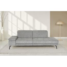 Recamiere DIE PLANBAR "MP-IN20126 optional mit Drehsitzfunktion", grau, B:230cm H:82cm T:115cm, 100% Polyester, Sofas, Recamiere, mit Kopfteilverstellung, wahlweise mit Drehsitz-Funktion