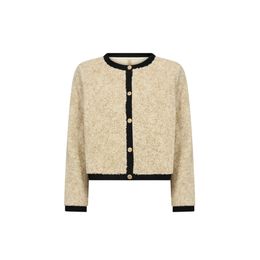 Cardigan soyaconcept "Soya Concept Cardigan SC-BESSIE", Damen, Gr. L, 91620c cream melange combi, Obermaterial: 100% Polyester, Strickjacken