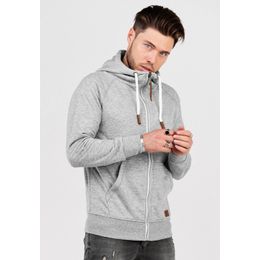 Kapuzensweatjacke Soulstar "Hoodie Weicher Kapuzenpullover Sweatshirt", Jungen, Gr. M, grau (hellgrau), Obermaterial: 70% Baumwolle CO. 30% Polyester PES., Sweatjacken