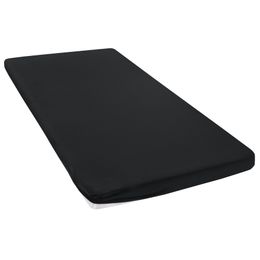 Spannbettlaken OTTO HOME "Paprika Topper Basic, in Gr. 90x200, 140x200 oder 180x200 cm", schwarz, B:120cm L:200cm, Microfaser-Jersey, Obermaterial: 100% Polyester, Bettlaken, Spannbettlaken, Baumwolle, Matratzen bis 8 cm H&ouml;he, Bettlaken, Spannbetttuch, Laken