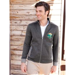 Strickfleecejacke Catamaran, Herren, Gr. 48/50, graphit, grau, meliert, 100% Polyester, Einsatz:6% Elasthan, 94% Polyester, meliert, unifarben, Jacken