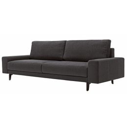 3-Sitzer "CR.450, Designsofa, Loungesofa", braun (schwarzbraun 064, 49), B:220cm H:85cm T:95cm, NaturLEDER OSKAR (echtes Rindsleder);Flachgewebe VICTORIA (41% Polyacryl 38% Polyester 21% Baumwolle), CREATION BY ROLF BENZ, Sofas, Armlehne breit niedrig, Alugussf&uuml;&szlig;e in umbragrau, Breite 220 cm