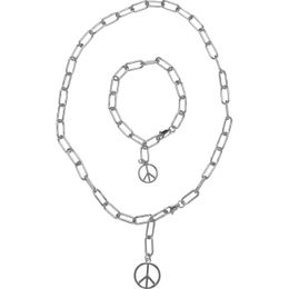 Edelstahlkette Urban Classics "Urban Classics Unisex", silber, Halsketten, Herren, onesize, Eisen Zink, Eisen, Zink, Edelstahlkette