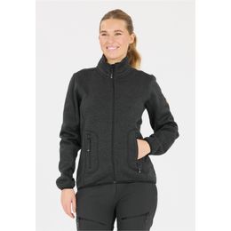 Fleecejacke WHISTLER "SAMANI", Damen, Gr. 36, schwarz, 100% Polyester, meliert, normal, hoch geschlossener Ausschnitt, Jacken Fleecejacke, aus schnell trocknendem Funktionsmaterial