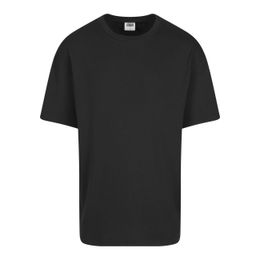 T-Shirt URBAN CLASSICS "Urban Classics Herren Organic Oversized Rib Tee", Jungen, Gr. S, schwarz, 100% Baumwolle, unifarben, oversize, Rundhals, Shirts T-Shirt