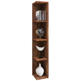 Standregal Vcm "Holz Stand Regal Aufbewahrung Deko Eckregal Honsa", braun (kern, nussbaum), B:15cm T:17cm, Regale, Standregal