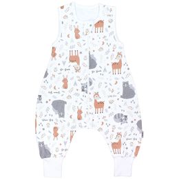 Babyschlafsack TUPTAM "Schlafsack mit F&uuml;&szlig;en Babyschlafsack mit Beinen Unwattiert" Gr. 104, beige (reh hase b&auml;r waschb&auml;r grau beige), Schlafs&auml;cke, Baby, L: 110cm, Obermaterial: 100% Baumwolle CO., L:110cm