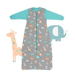 Babyschlafsack SCHLUMMERSACK "Schlafsack ohne F&uuml;&szlig;en 1.0 Tog", Baby, Gr. L: 150cm, grau (safari), Obermaterial: 100% Baumwolle CO., Schlafs&auml;cke