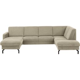 Wohnlandschaft DIE PLANBAR, asina beige, B:307cm H:88cm T:190cm, 94% Polyester, 6% Nylon, Sofas, Wohnlandschaft, Wahlweise mit Kopfst&uuml;tzen, Stauraum und motorischer Vorziehbank