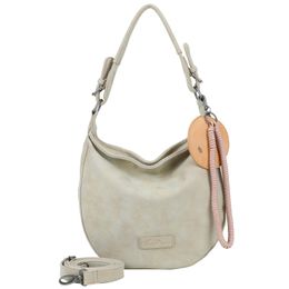 Schultertasche FRITZI AUS PREUSSEN "Fritzi Hobo", Damen, Gr. B/H/T: 10cm x 31cm x 33cm, beige (sand), Lederimitat, unifarben, Taschen Schultertasche, mit abnehmbaren Schultergurt