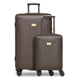 Kofferset LAZAROTTI "Palermo 4 Rollen Kofferset 2-teilig", Herren, braun, Polypropylen, Koffer-Sets