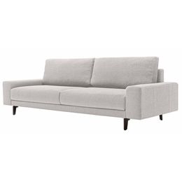 3-Sitzer "CR.450, Designsofa, Loungesofa", grau (lichtgrau 064, 11), B:220cm H:85cm T:95cm, NaturLEDER OSKAR (echtes Rindsleder);Flachgewebe VICTORIA (41% Polyacryl 38% Polyester 21% Baumwolle), CREATION BY ROLF BENZ, Sofas, Armlehne breit niedrig, Alugussf&uuml;&szlig;e in umbragrau, Breite 220 cm