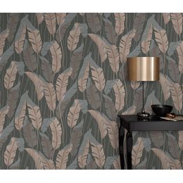 Vliestapete Erismann "PVC-freie Vliestapete ARWEN", braun, B:0,53m H:0,09m L:10,05m, Vlies, Tapeten, Phthalate frei