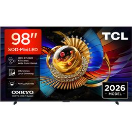 TCL LED-Fernseher "98Q7D Pro", Energieeffizienz: D (A-G), schwarz, 98 &Prime;, Fernseher
