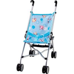Puppenbuggy BAYER "Prinzessin", blau, Puppenwagen, KinderB:27cm H:57cm T:47cm, B:27cm H:57cm T:47cm