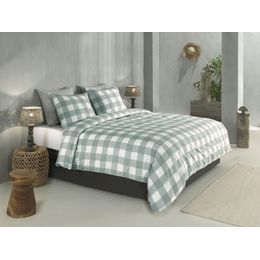 Bettw&auml;sche ZO HOME "Quattro-di-Lino", gr&uuml;n (mint gr&uuml;n), B/L: 135cm x 200cm, 1 Stk., 1 Stk., Renforc&eacute;, B/L: 80cm x 80cm, 1 Stk., Renforc&eacute;, Obermaterial: 100% Baumwolle, Bettw&auml;sche, Bettw&auml;sche, Bettw&auml;sche aus 100% Baumwolle, hochwertige Renforc&eacute;