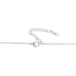 Adelia&acute;s Kette ohne Anh&auml;nger ADELIA&acute;S "Halskette &ndash; Medaillon aus Edelstahl mit Strass Steinchen 45+5", silber, Halsketten, Damen, 50cm, Edelstahl, Perfekt zum Verschenken an besondere Menschen
