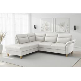 Sit & More Ecksofa SIT & MORE "Pamela", grau (reinwei&szlig;), B:218cm H:90cm T:212cm, Sofas, Ecksofa