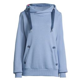 Kapuzenpullover SALZHAUT "Hoodie S&Uuml;NN HOODIE", Damen, Gr. XS, blau (ice blau), Obermaterial: 55% Baumwolle CO. 45% Polyester PES., Pullover Kapuzenpullover