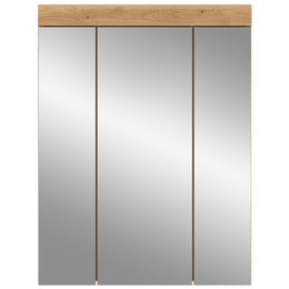 Spiegelschrank Welltime "SIENA, Breite 60cm, 3 Spiegelt&uuml;ren, 9 F&auml;cher, 6 Einlegeb&ouml;den", artisan eiche nachbildung, B:60cm H:79cm T:18cm, Glas, Holzwerkstoff, Schr&auml;nke, Spiegelschrank, in verschiedenen Farben erh&auml;ltlich, Badm&ouml;bel, Badschrank, Schrank, Bad