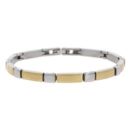 Gliederarmband TITANIA "Titanarmband", silber (silbergoldfarben), Armb&auml;nder, Damen, Titan, Gliederarmband, bicolor