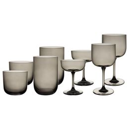 Gl&auml;ser-Set "Komplett-Gl&auml;ser-Set Like Glass 8er Set", smoke, 2cm, 0ml, 8, LIKE. BY VILLEROY & BOCH, Trinkgef&auml;&szlig;e, Handw&auml;sche wird empfohlen
