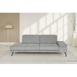 Recamiere DIE PLANBAR "MP-IN20126 optional mit Drehsitzfunktion", grau, B:230cm H:82cm T:115cm, 100% Polyester, Sofas, Recamiere, mit Kopfteilverstellung, wahlweise mit Drehsitz-Funktion
