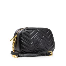 Umh&auml;ngetasche GABRIELLA GUCCI "VALENCIA", Damen, Gr. B/H/T: 24,5cm x 14,5cm x 8cm, schwarz, Lederimitat, Taschen Umh&auml;ngetasche, Damen Umh&auml;ngetasche, Handtasche, Schultertasche mit Logoverzierung
