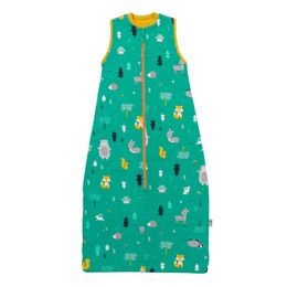 Babyschlafsack SCHLUMMERSACK "Schlafsack ohne F&uuml;&szlig;en 1.0 Tog" Gr. 110, gr&uuml;n (waldtiere), Schlafs&auml;cke, Baby, L: 110cm, Obermaterial: 100% Baumwolle CO(Bio)., L:110cm