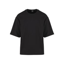 T-Shirt URBAN CLASSICS "Urban Classics Oversized Scuba Tee", Jungen, Gr. S, schwarz, 95% Polyester, 5% Elasthan, unifarben, oversize, Rundhals, Shirts T-Shirt