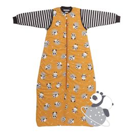Babyschlafsack SCHLUMMERSACK "Schlafsack ohne F&uuml;&szlig;en 1.0 Tog", Baby, Gr. L: 130cm, gelb (panda), Obermaterial: 100% Baumwolle CO., Schlafs&auml;cke