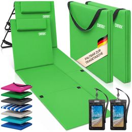 Detex Strandmatte 2er-Set Gr&uuml;n 158x56x46cm gepolstert