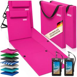 Detex Strandmatte 2er-Set Pink 158x56x46cm gepolstert
