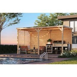 Karibu Grillunterstand Rocky Pavillon Doppel Set